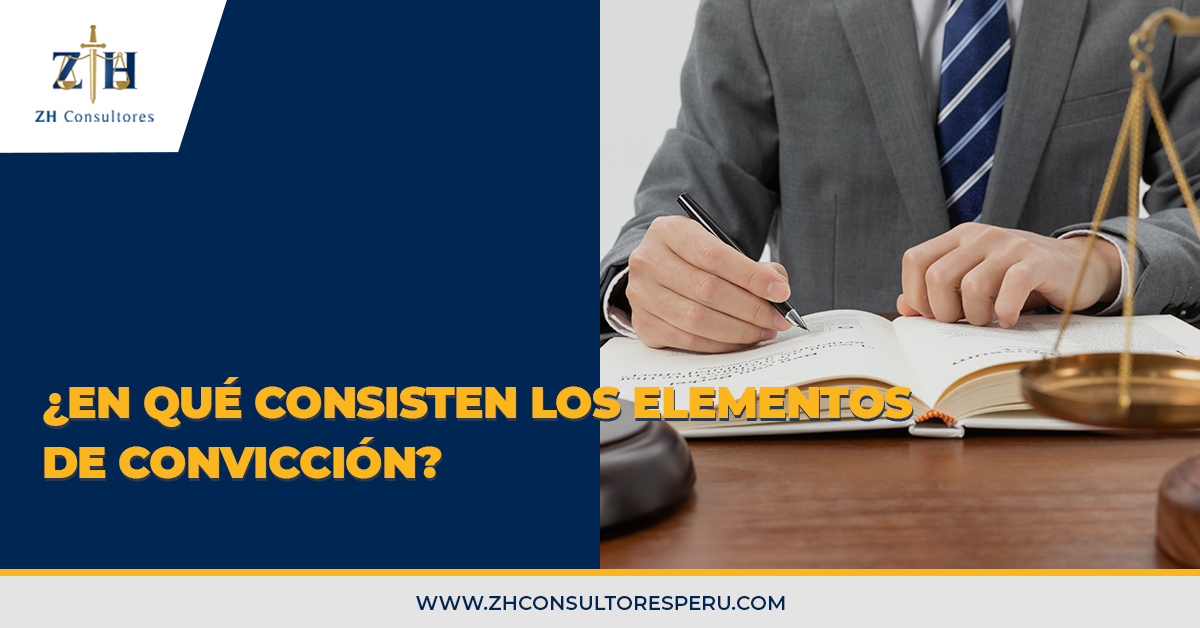 ¿En qué consisten los elementos de convicción? - ZH Consultores